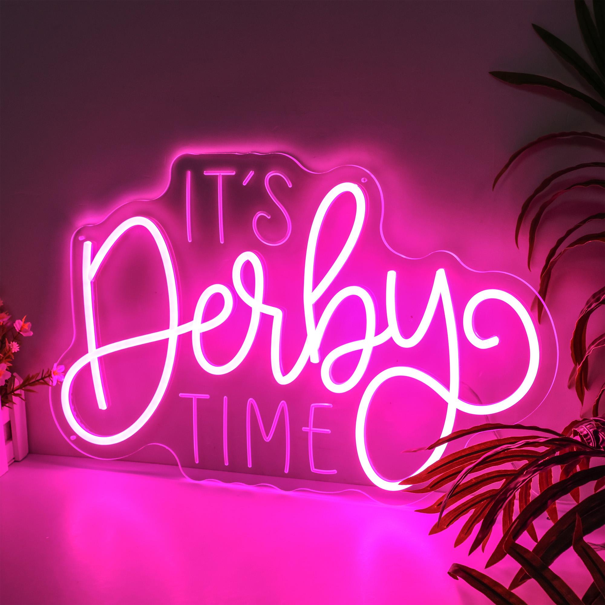 It's Derby Time Neon Sign,kentucky Derby Neon Sign,kentucky Derby Decor ...
