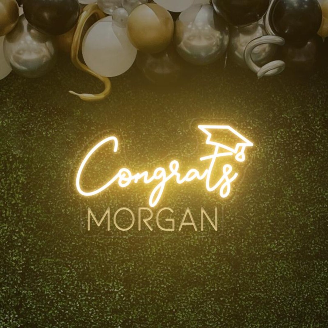 Custom Graduation Decor, Congrats Led Sign, Class of 2025 Sign ...