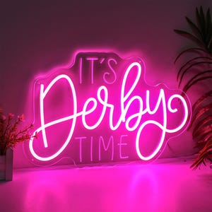It's Derby Time Neon Sign,kentucky Derby Neon Sign,kentucky Derby Decor ...