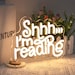 Shhh I'm Reading Neon Sign,book Wall Sign Decor,reading Wall Hanging ...