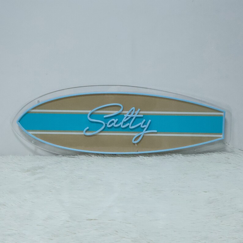 Custom Name Surfboard Neon Sign, Personalized Surf Sign,surf Club Decor ...