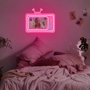 I'm on the Telly Mirror Neon Sign, Mirror Decor Sign, Girls Room Decor ...