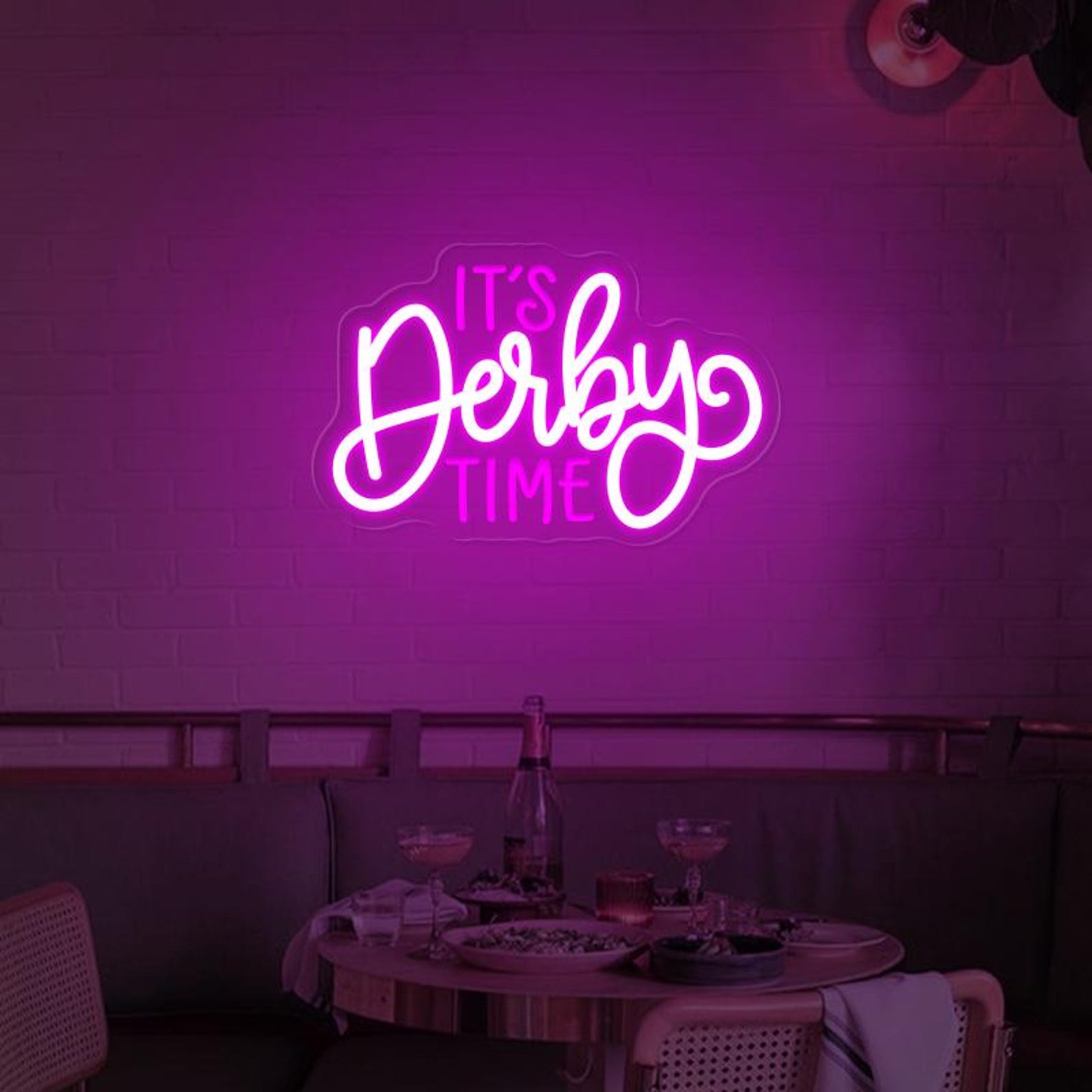 It's Derby Time Neon Sign,kentucky Derby Neon Sign,kentucky Derby Decor ...