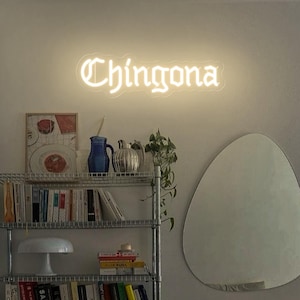 Chingona Neon Sign, Rose Latina Power Led Light, Latina Pride Decor ...