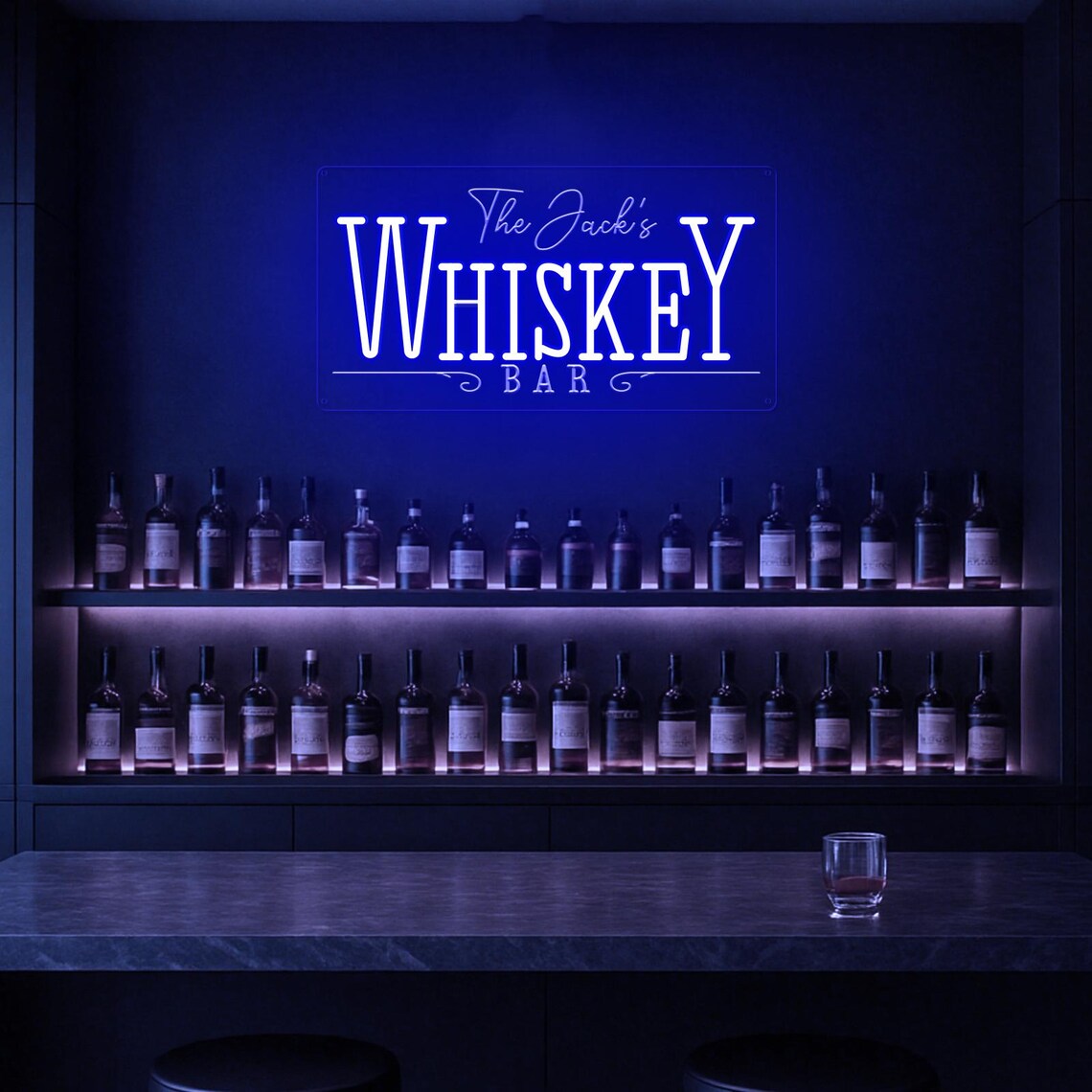 Personalized Whiskey Bar Neon Sign,man Cave Neon Sign,whiskey Cocktail ...