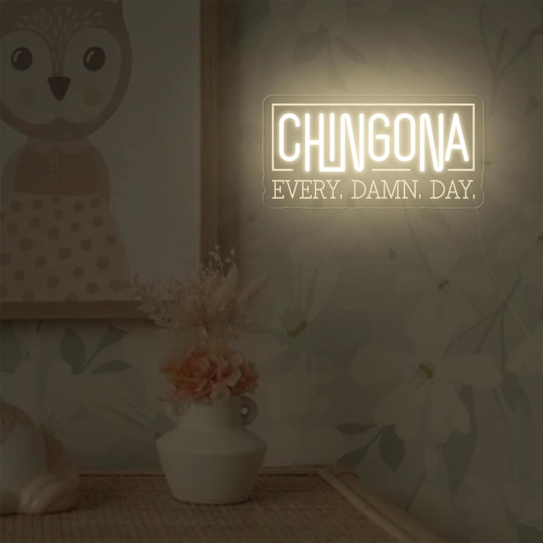 Chingona Neon Sign,rose Latina Power Led Light,latina Pride Decor ...