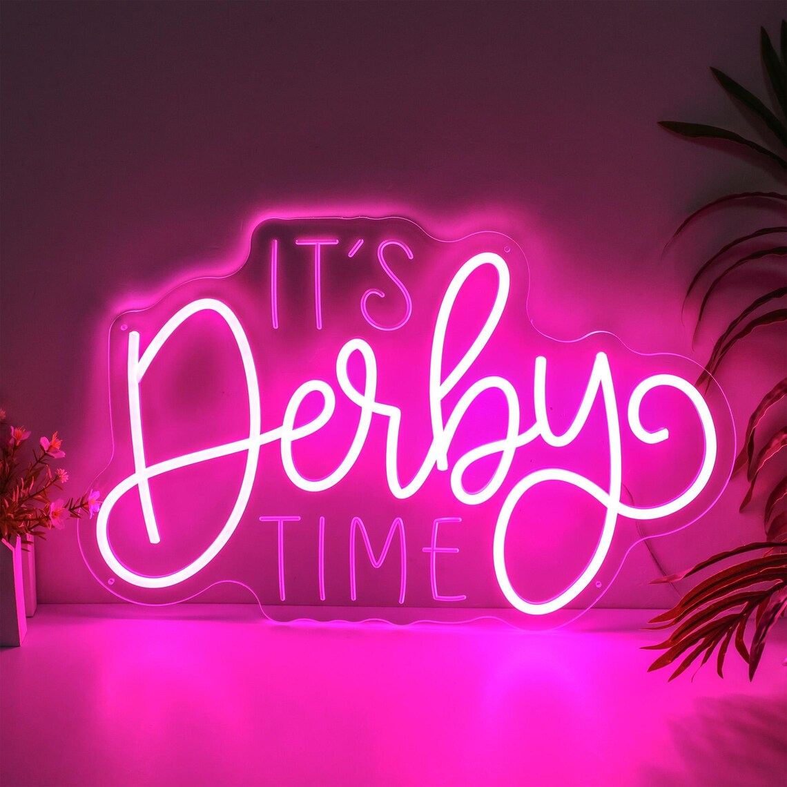 It's Derby Time Neon Sign,kentucky Derby Neon Sign,kentucky Derby Decor ...