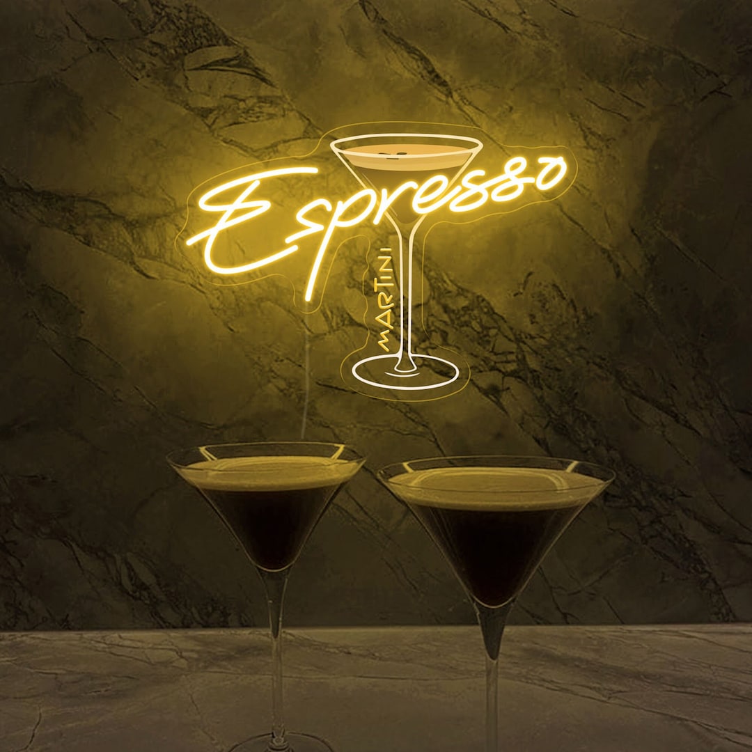 Espresso Martini Neon Sign, Cocktail Club Wall Art Decor,tini Time Wall ...