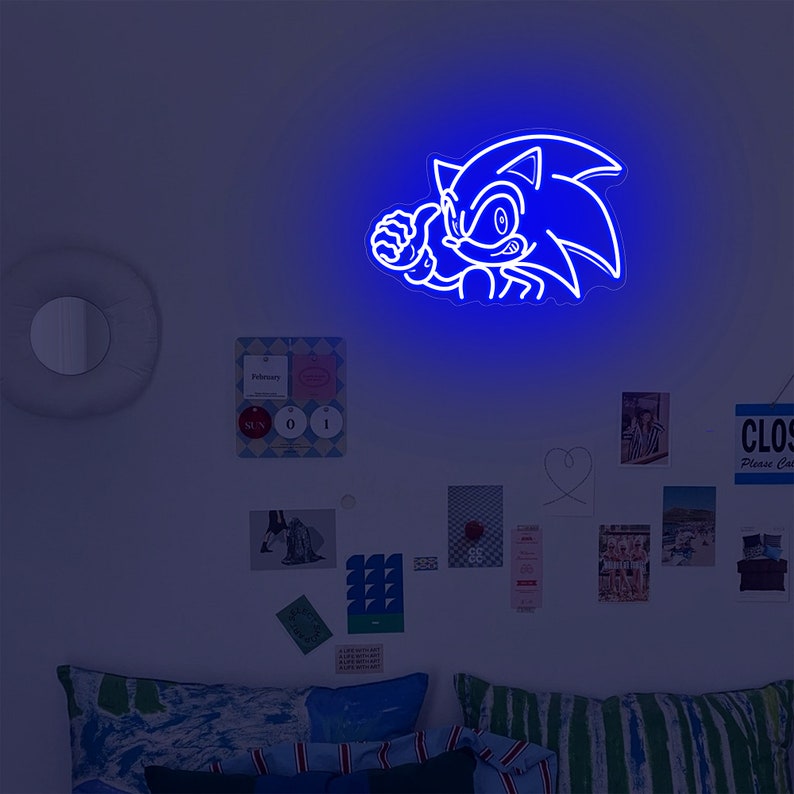 Sonic the Hedgehog SEGA Logo Neon Sign Game Room Bedroom Neon Sign ...