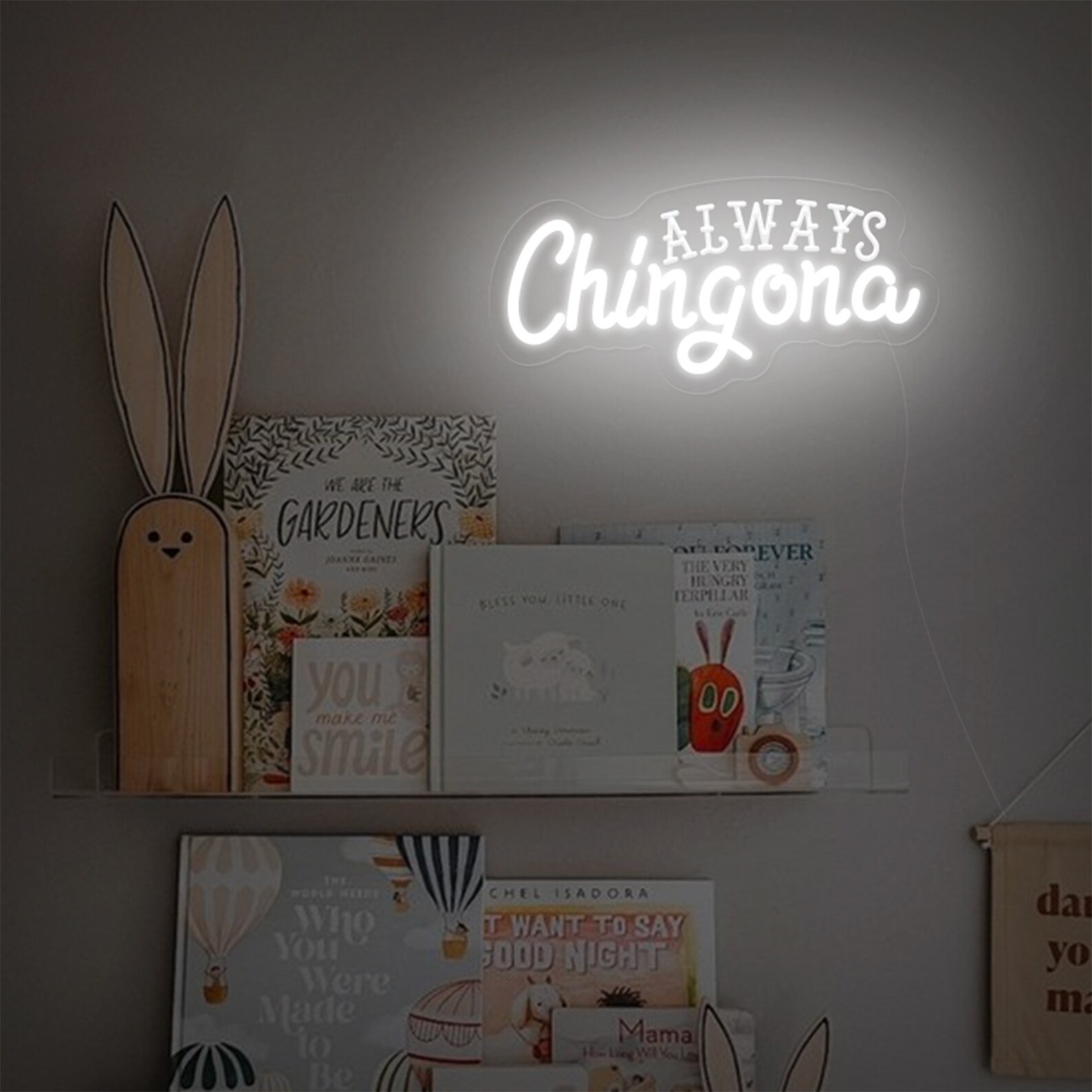 Chingona Neon Sign, Rose Latina Power Led Light, Latina Pride Decor ...