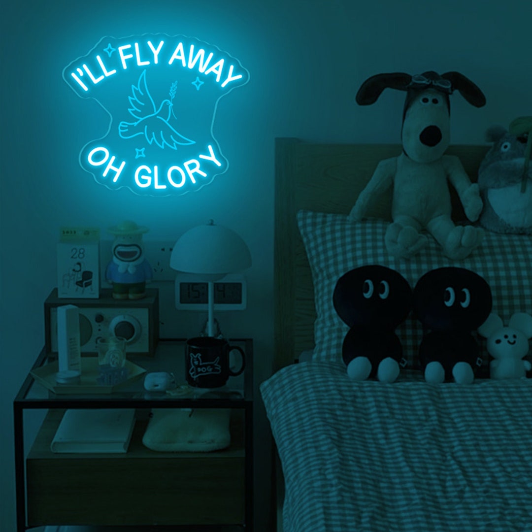 I’ll Fly Away Oh Glory Neon Sign,retro Christian Wall Decor,i’ll Fly ...