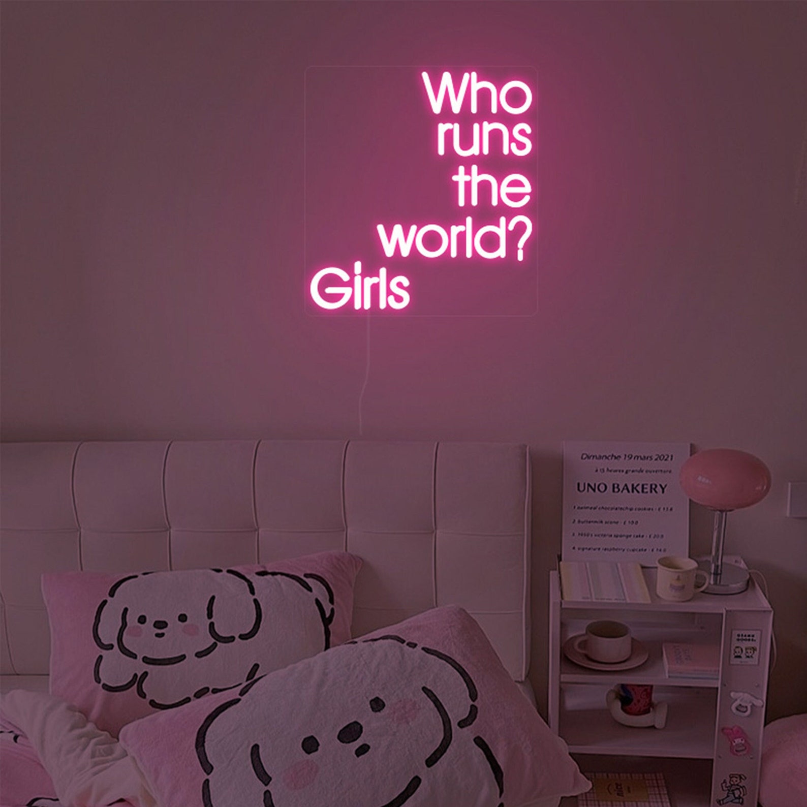 Who Runs the World? Girls Neon Sign, Feminist Neon Light, Mental Health ...