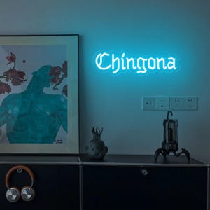 Chingona Neon Sign, Rose Latina Power Led Light, Latina Pride Decor ...