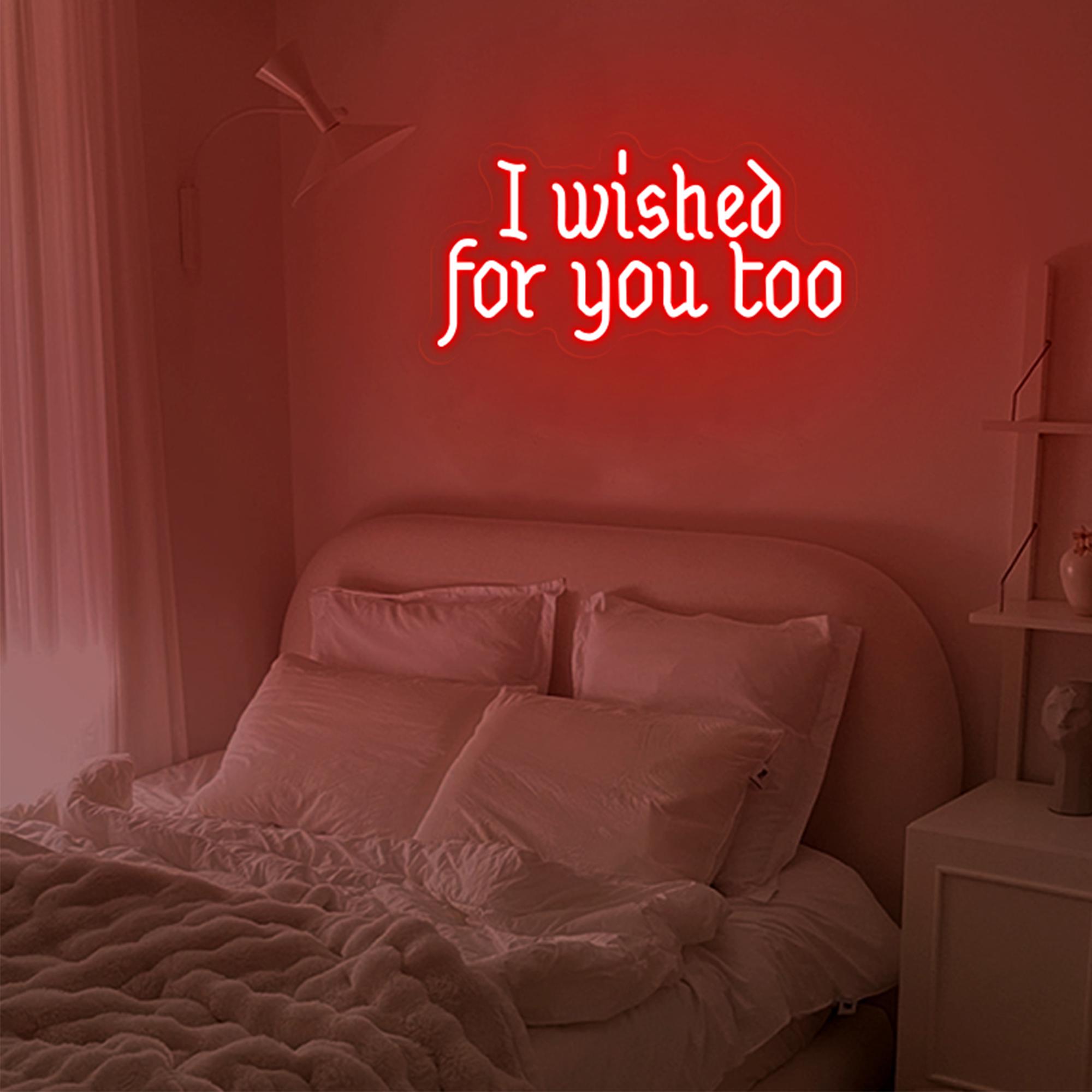 I Wished for You Too Neon Sign, Wedding Neon Decor,wedding Gift,gothic ...
