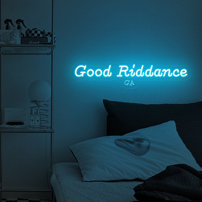 Good Riddance Neon Sign, Pink Girly Home Decor, Gracie Abrams Inspired ...