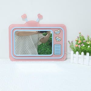 I'm on the Telly Mirror Neon Sign, Mirror Decor Sign, Girls Room Decor ...