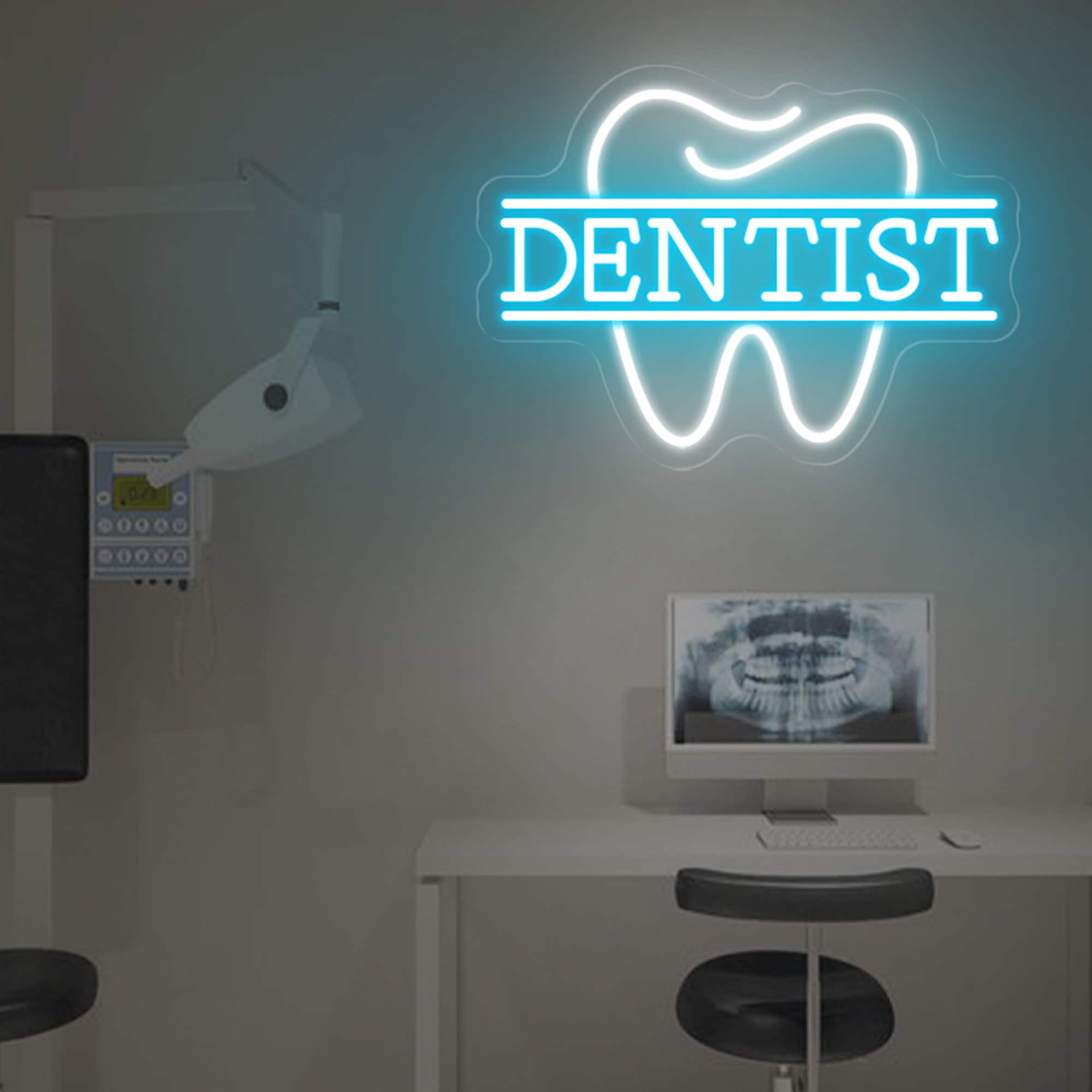 Tooth Dentist Neon Sign, Tooth Neon Lights, Custom Dental Office Wall ...