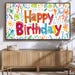 Birthday Frame TV Art, Vibrant Happy Birthday Digital Print, Colorful ...
