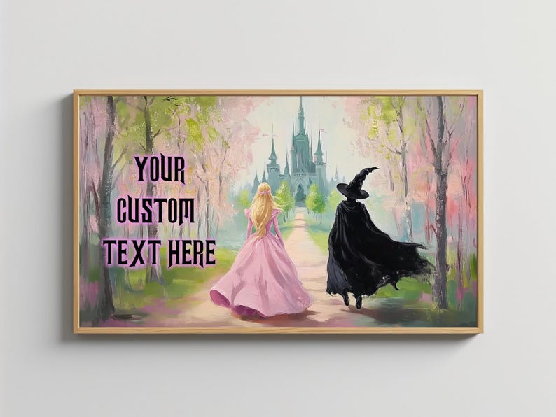Personalized Frame TV Art: Princess and Witch Fairytale (digital ...