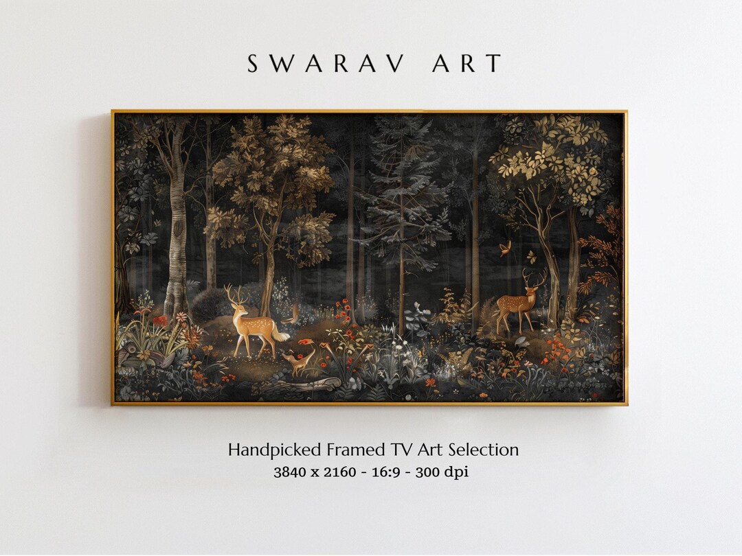 Frame TV Art, Mystical Forest Tapestry: Samsung Frame TV Digital Art ...