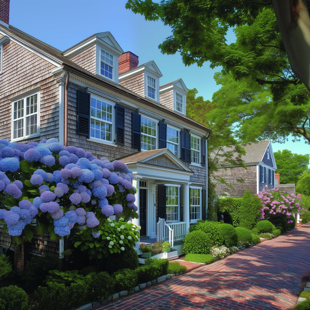 PRINTABLE Hydrangea Charm: A Nantucket Home's Summer Bloom - Etsy