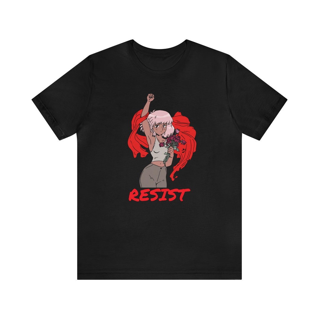 Resist Anime Girl Yoko Molotov Design Tee Shirt - Etsy