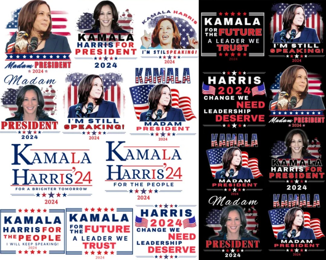 Kamala Harris PNG Bundle 2024 Kamala Harris for President Madam ...