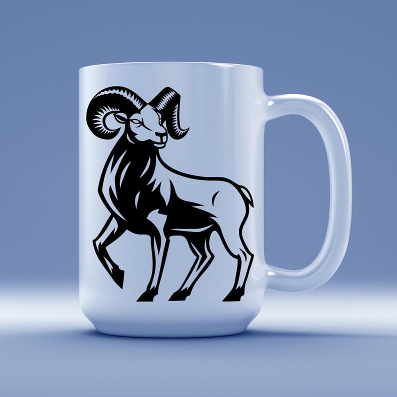 Mouflon, Aries Svg, Png, Dxf, Eps Files Included. Svg for Shirts ...