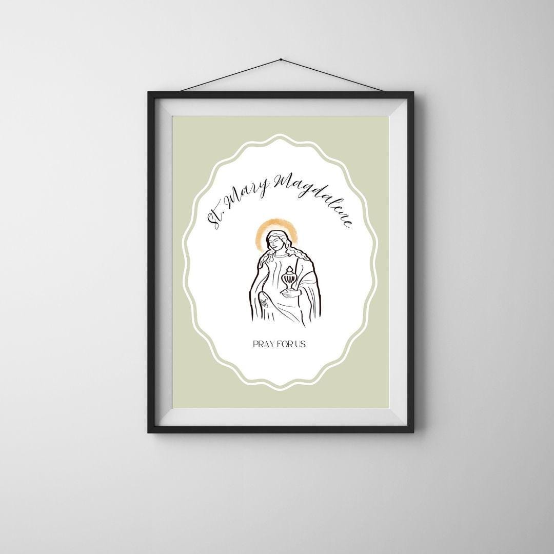 St. Mary Magdalene Print, Catholic Saint Gift (downloadable) - Etsy