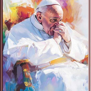 Pope Francis Digital Print | Catholic Religious Wall Art | Christian ...