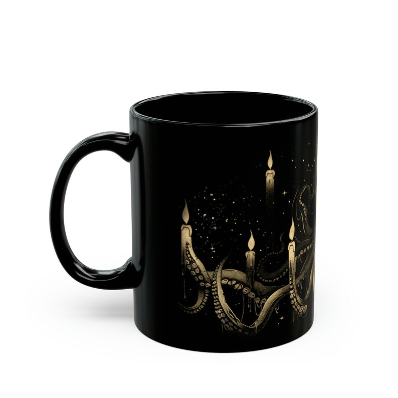 Eldritch Inspirations: Cthulhu Black Coffee Mug With Candles, Dark ...