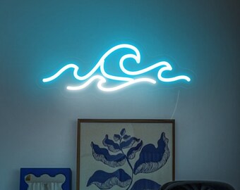 Wave Art. Ocean Wall Decor. Beach Decor. Boho Coastal Waves Sign ...