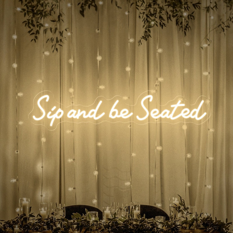 Sip and Be Seated Sign - Etsy
