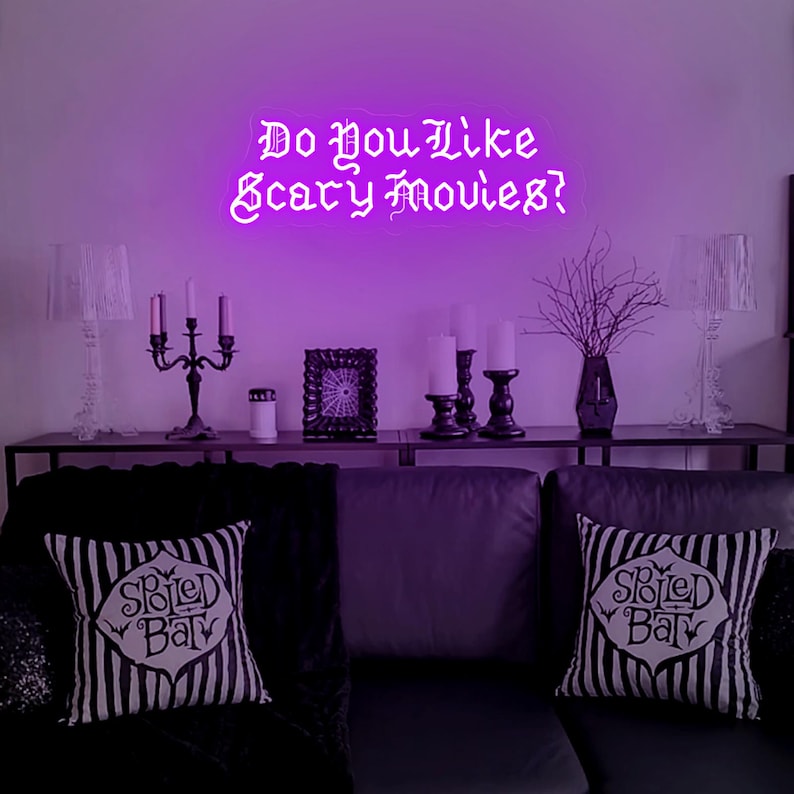 Do You Like Scary Movies? Neon Sign,horror Movie Lover Gift,sign for ...