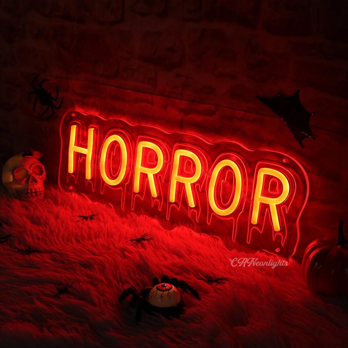 Horror Neon Sign: Gothic Halloween Party Decor - Etsy