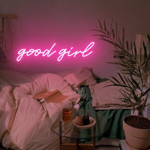 Good Girl Neon Sign, Aesthetic Room Decor, Custom Neon Signs - Etsy