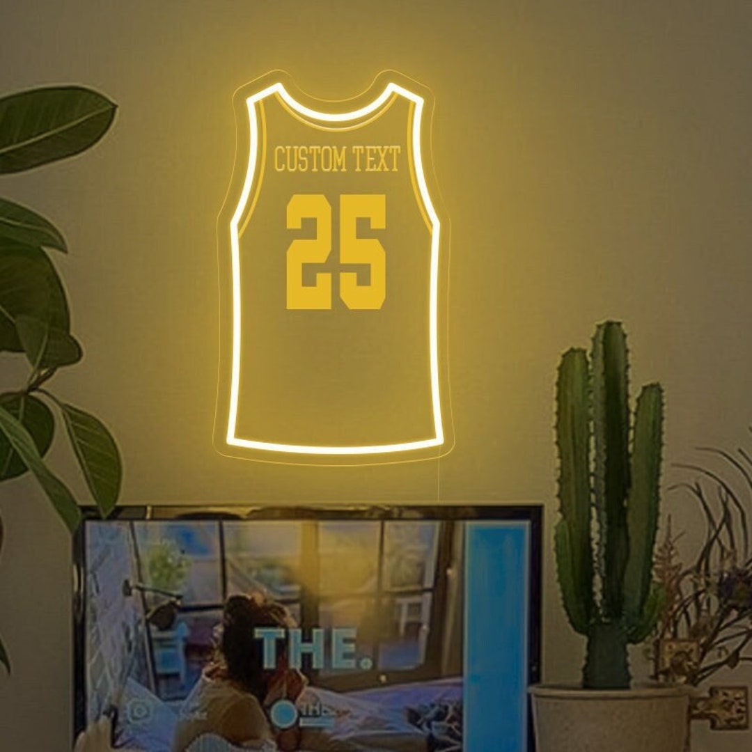 Custom Basketball Jersey Neon Sign: Personalized Sports Decor - Etsy