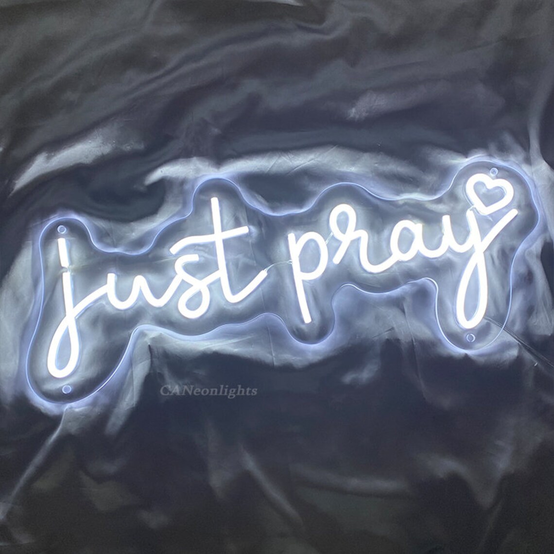 Just Pray Neon Sign, Bible Verse Wall Decor, Gift for Christians, Faith ...