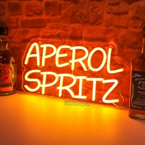 Aperol Spritz Cocktail Neon Sign, Cocktail Room Wall Decor,aperol ...