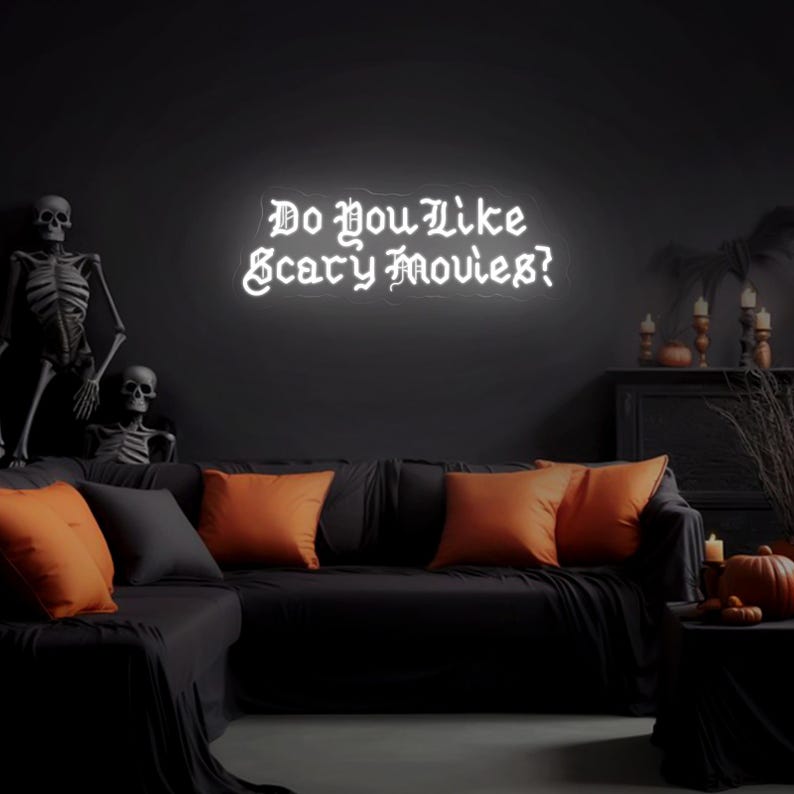Do You Like Scary Movies? Neon Sign,horror Movie Lover Gift,sign for ...