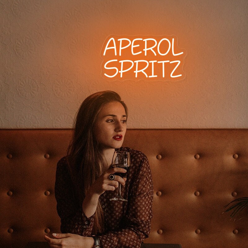 Aperol Spritz Cocktail Neon Sign, Cocktail Room Wall Decor,aperol ...