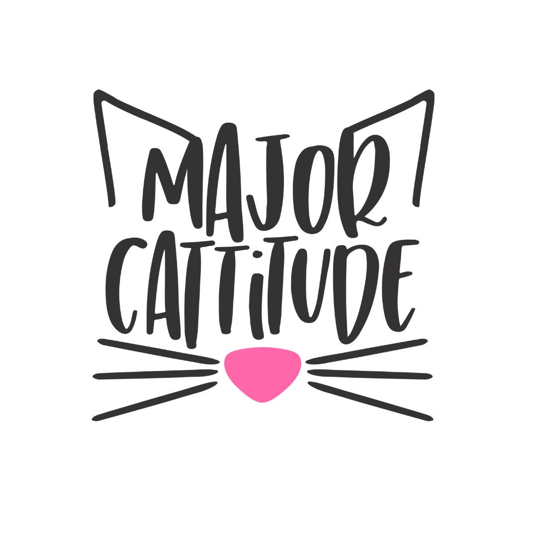 Major Cattitude Pet Decal - Etsy