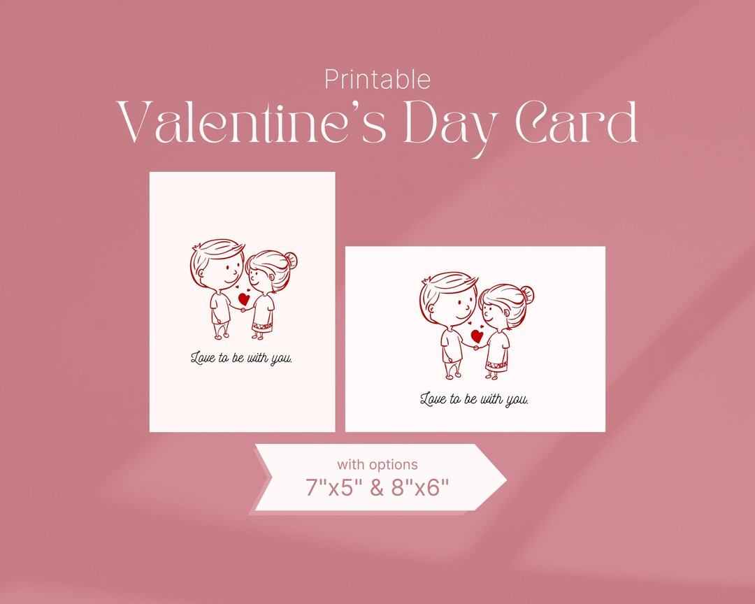Printable Love Quotes Valentine's Day Card for Her/him, Digital 5x7 6x8 ...