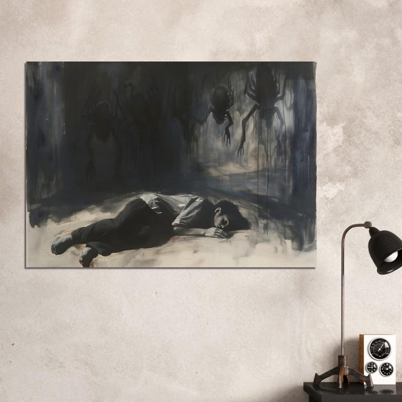 Nightmare Shadows Dark Academia Horror Wall Art Vintage Baroque ...