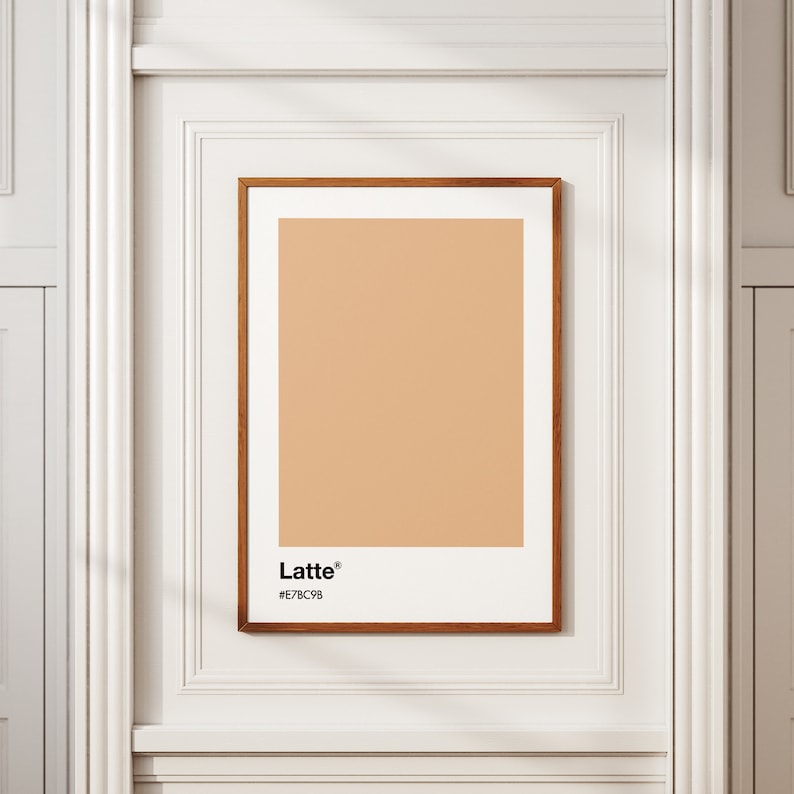 Latte Brown Pantone Poster,pantone Color Print,latte Brown Print ...