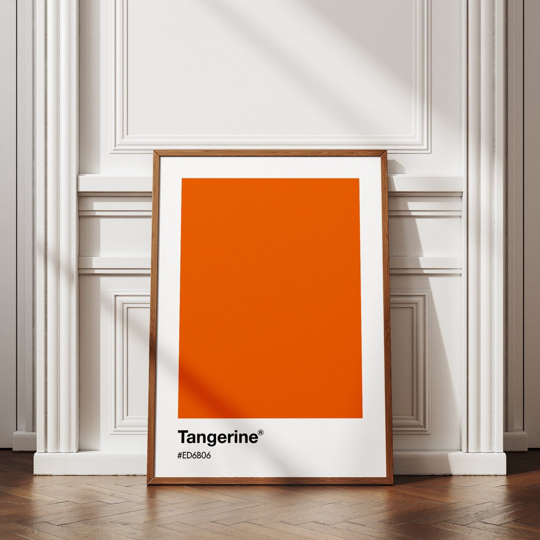Tangerine Orange Pantone Poster,pantone Color Print,tangerine Orange ...