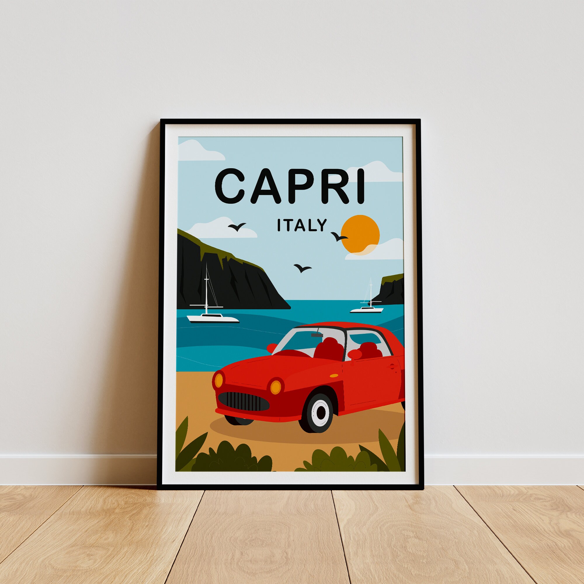 Capri Island Travel Poster,capri Wall Art,capri Poster Print,italy ...