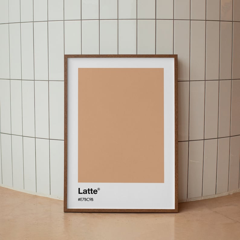Latte Brown Pantone Poster,pantone Color Print,latte Brown Print ...