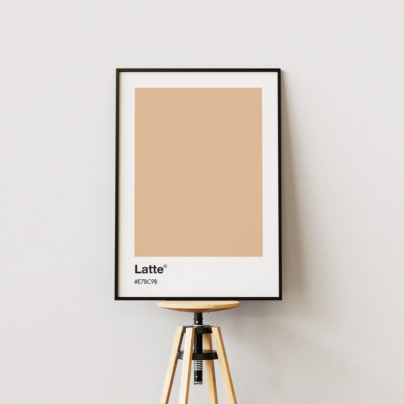 Latte Brown Pantone Poster,pantone Color Print,latte Brown Print ...