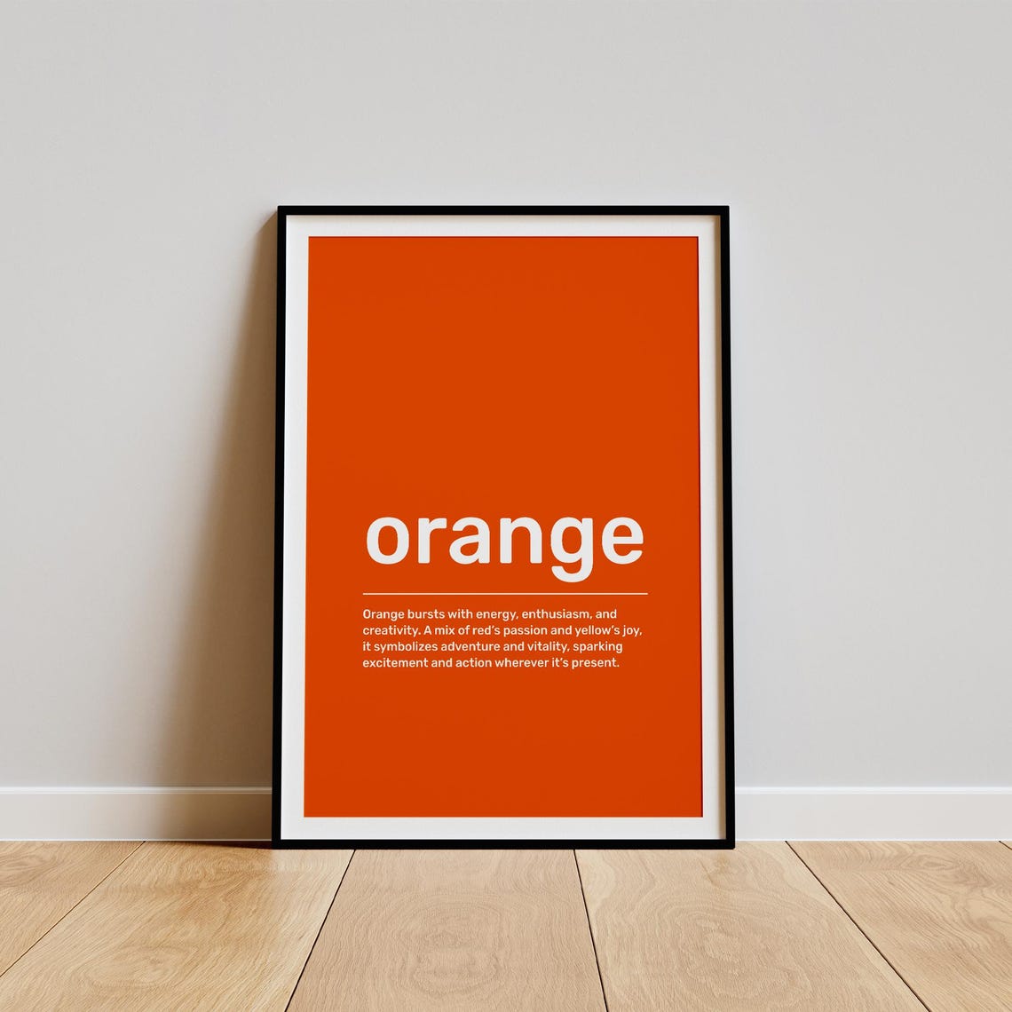 Orange Definition Art Print: Bold Dictionary Wall Decor (digital ...